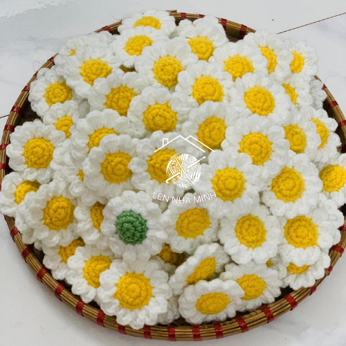 Phôi hoa cúc hoạ mi len handmade - Len Nhà Mình | Shopee Việt Nam