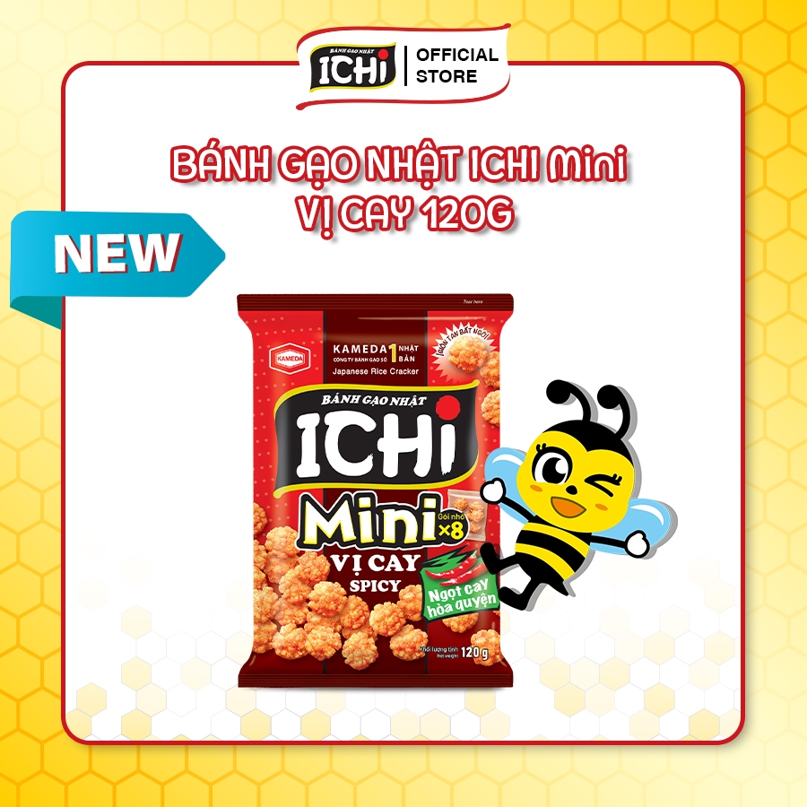 [MỚI] ICHi MINI vị cay gói 120g, bánh gạo chiên viên nhỏ ăn vặt giòn tan, vừa miệng | Shopee ...