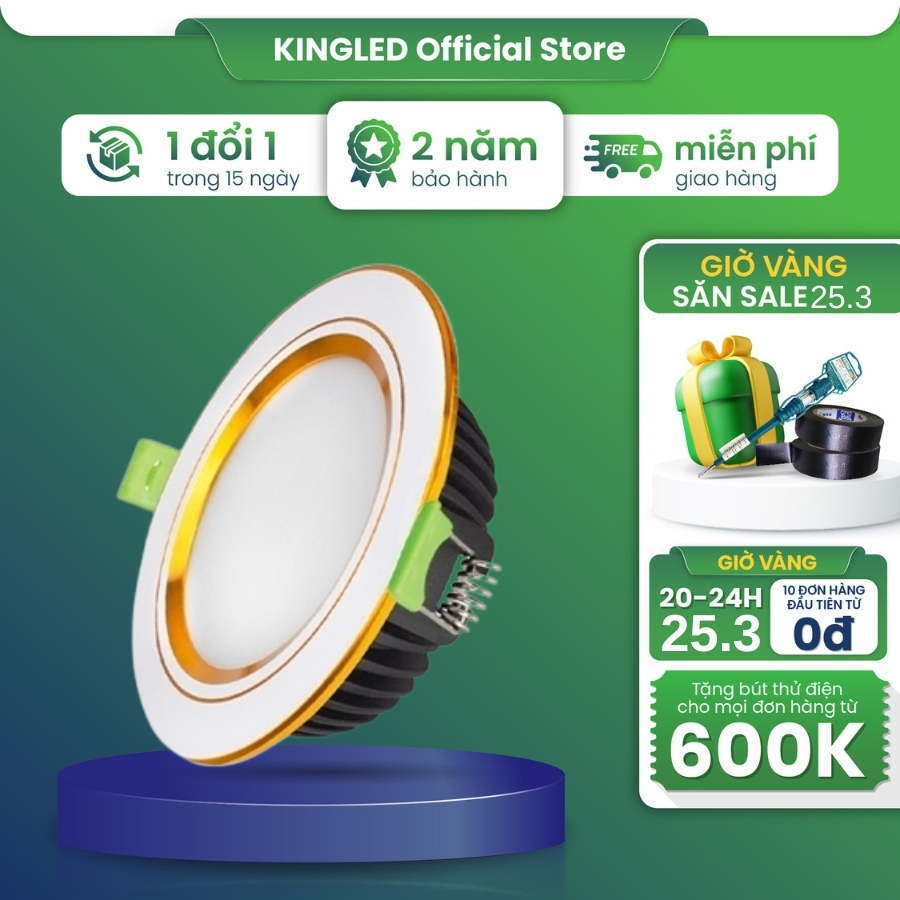 Đèn âm trần KINGLED 15W, 10W DDL-SS Series Diamond, Đèn led âm trần kingkled CHÍNH HÃNG | Shopee ...