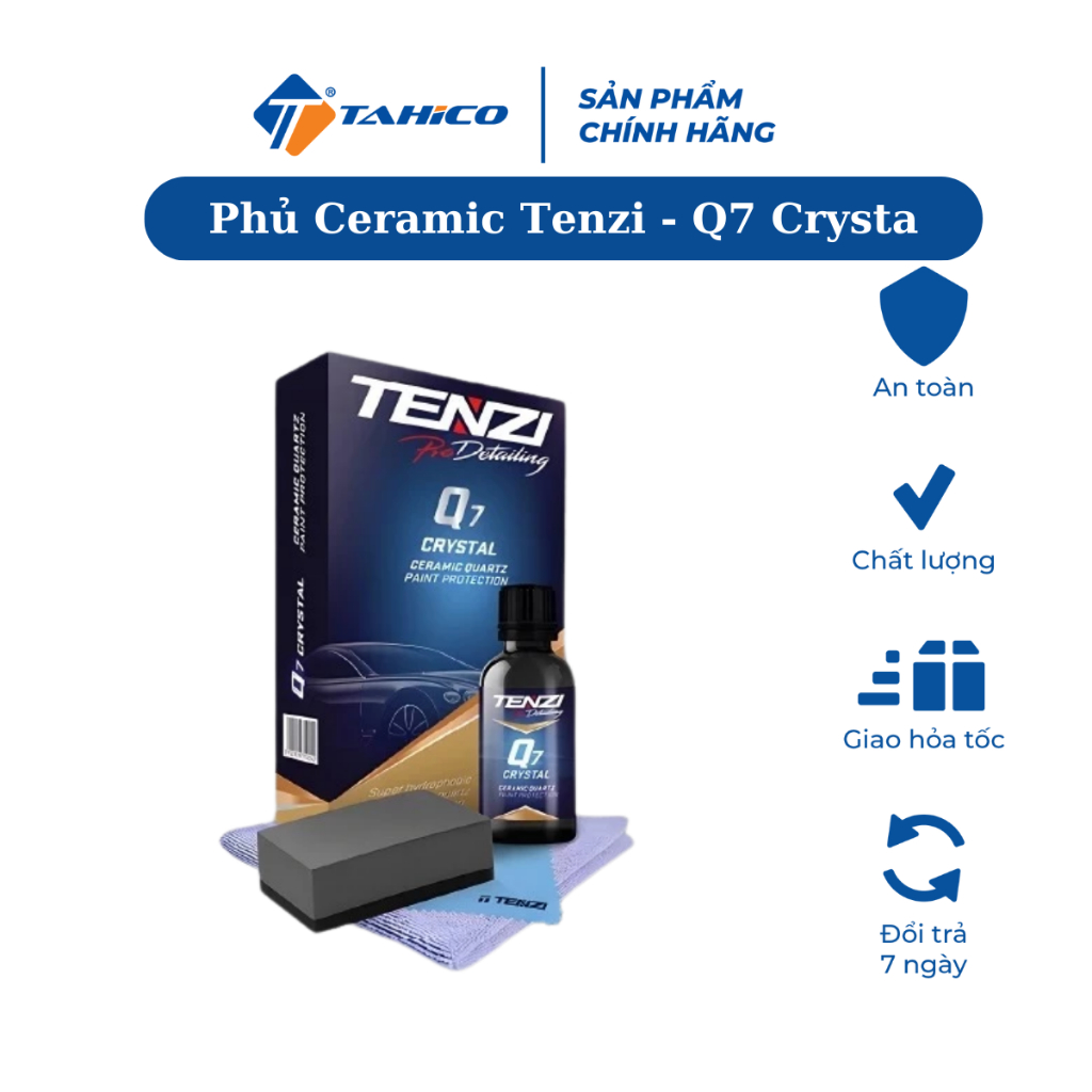 Phủ Ceramic Tenzi - Q7 Crystal Tạo Hạt Nano bảo vệ sơn phủ chống nước ...