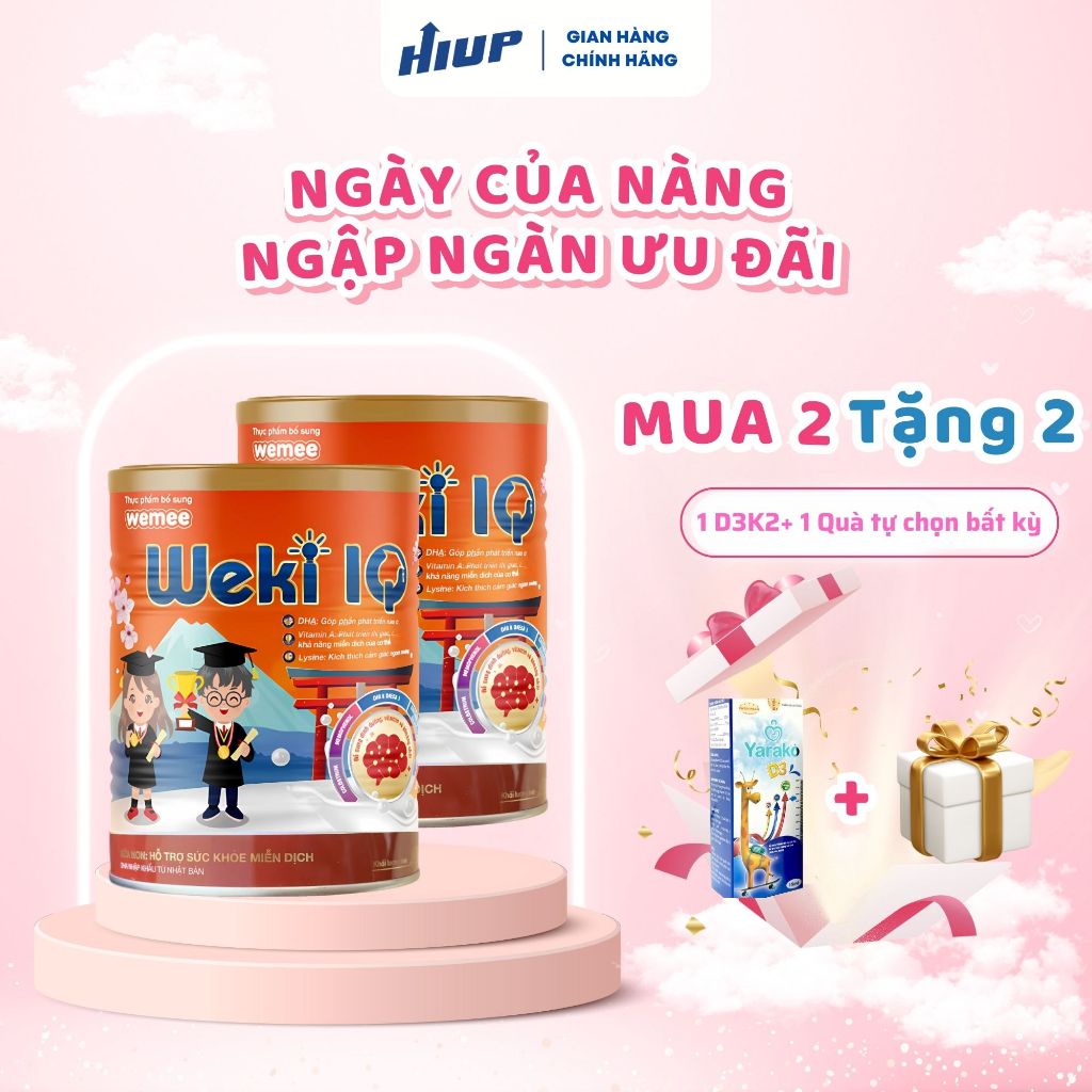 [Mua 2 tặng 2] WEKI IQ Sữa Non Phát Triển Trí Não Cho Bé Từ 3 Tuổi Lon ...