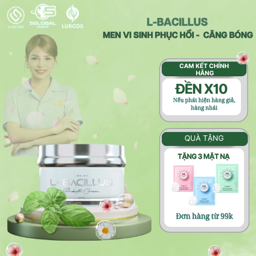 Kem Men Vi Sinh Lurcinn L-BACILLUS Cấp Ẩm Cân Bằng Hệ Vi Sinh Phục Hồi Da Mỏng Yếu 30g | Shopee ...