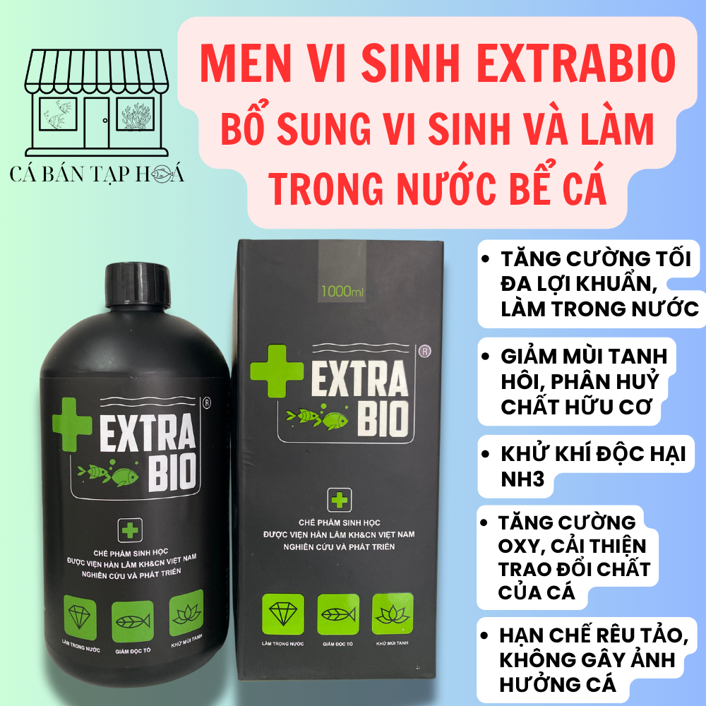 Men Vi Sinh Extra Bio làm trong nước bể cá - ExtraBio cao cấp cho cá cảnh | Shopee Việt Nam
