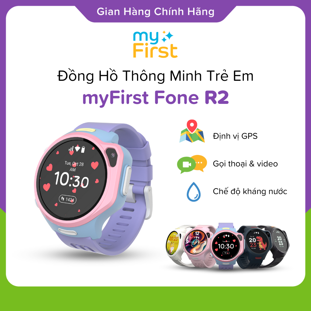 Đồng hồ thông minh myFirst Fone R2 Gọi Video 4G|Đo Nhịp Tim | Định Vị GPS |Chống nước| SIM DATA ...