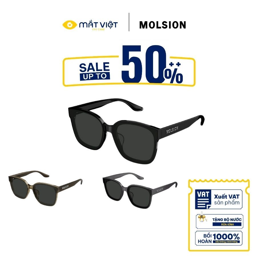 Kính Mát Nữ MOLSION MS3088 Chống UV, Kính Mát Nhựa, Kính Mát Vuông, Kính Mát Chính Hãng, Mắt ...