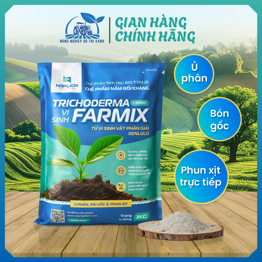Chế phẩm nấm đối kháng Trichoderma FARMIX - Ủ phân bón gốc và phun xịt ...