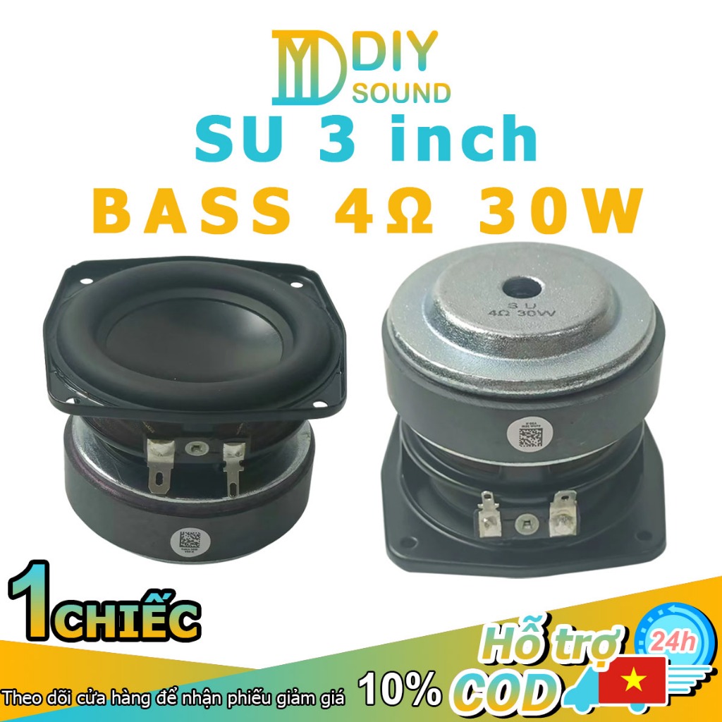 DIYSOUND Loa sub SU 3inch 4ohm 30w siêu trầm từ 78mm Độ Bền Cao & Tiết Kiệm Điện | Shopee Việt Nam