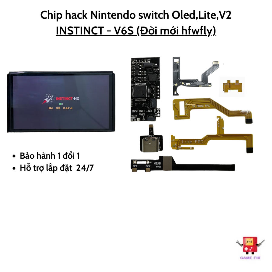 Chip hack Nintendo switch Oled,Lite,V2 INSTINCT - V6S (đời mới HfwFly ...