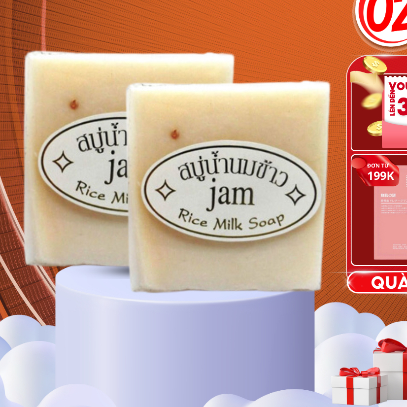 Xà Phòng Cám Gạo JAM RICE MILK SOAP 65gr Thái Lan | Shopee Việt Nam