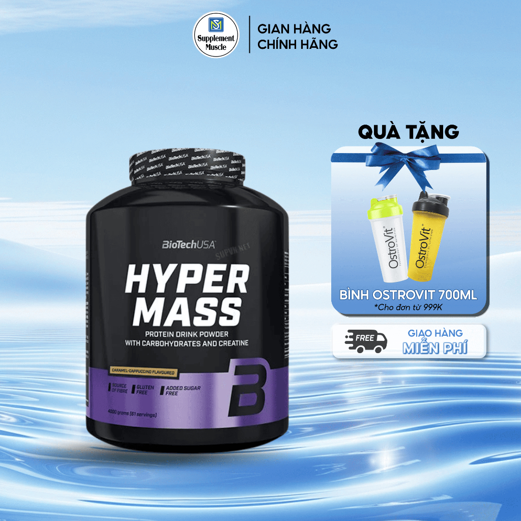 [TẶNG BÌNH OSTROVIT 60K] BiotechUSA Hyper Mass Sữa Tăng Cân, Tăng Cơ, Phát Triển Cơ Nạc Bổ Sung ...