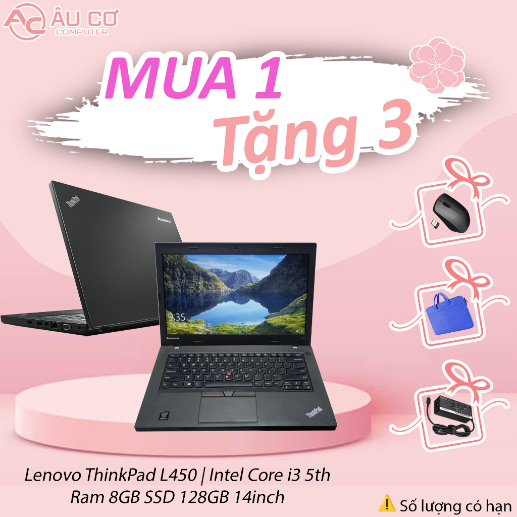 MUA 1 TẶNG 3 Lenovo Thinkpad L450 (Core i3 5th Gen / 8GB RAM / 128GB ...