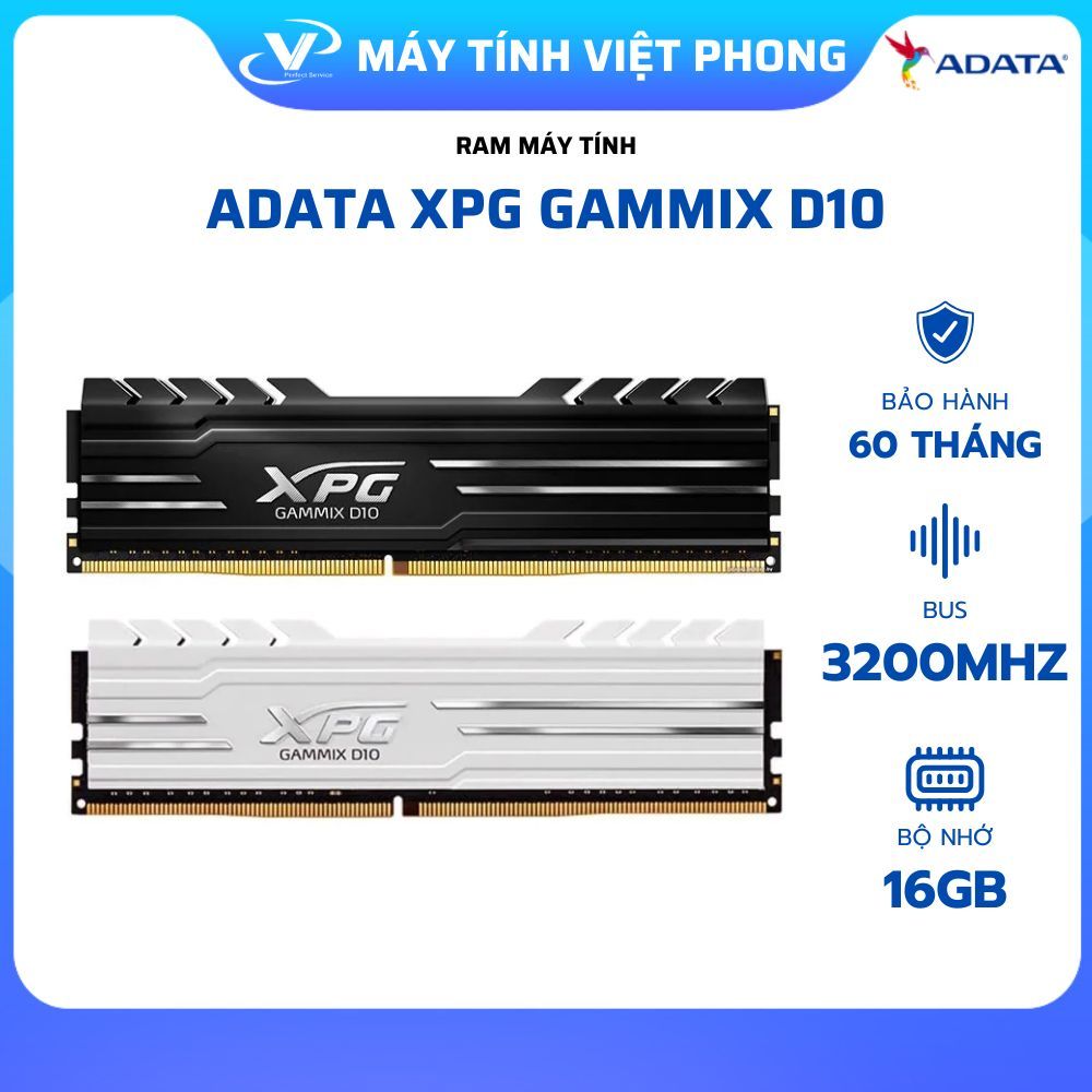 [FULL VAT] Bộ nhớ trong RAM ADATA XPG GAMMIX D10 D35 16GB - 8GB (1x16GB) DDR4 3200MHz | Shopee ...