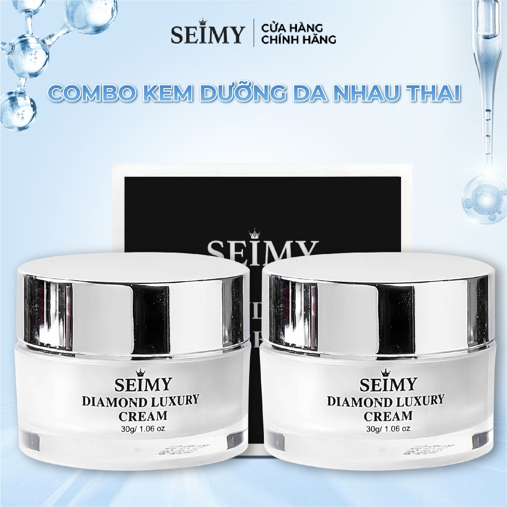 Combo 2 Hũ Kem Dưỡng Da Mặt Nhau Thai Seimy - Diamond Luxury Cream 30g ...