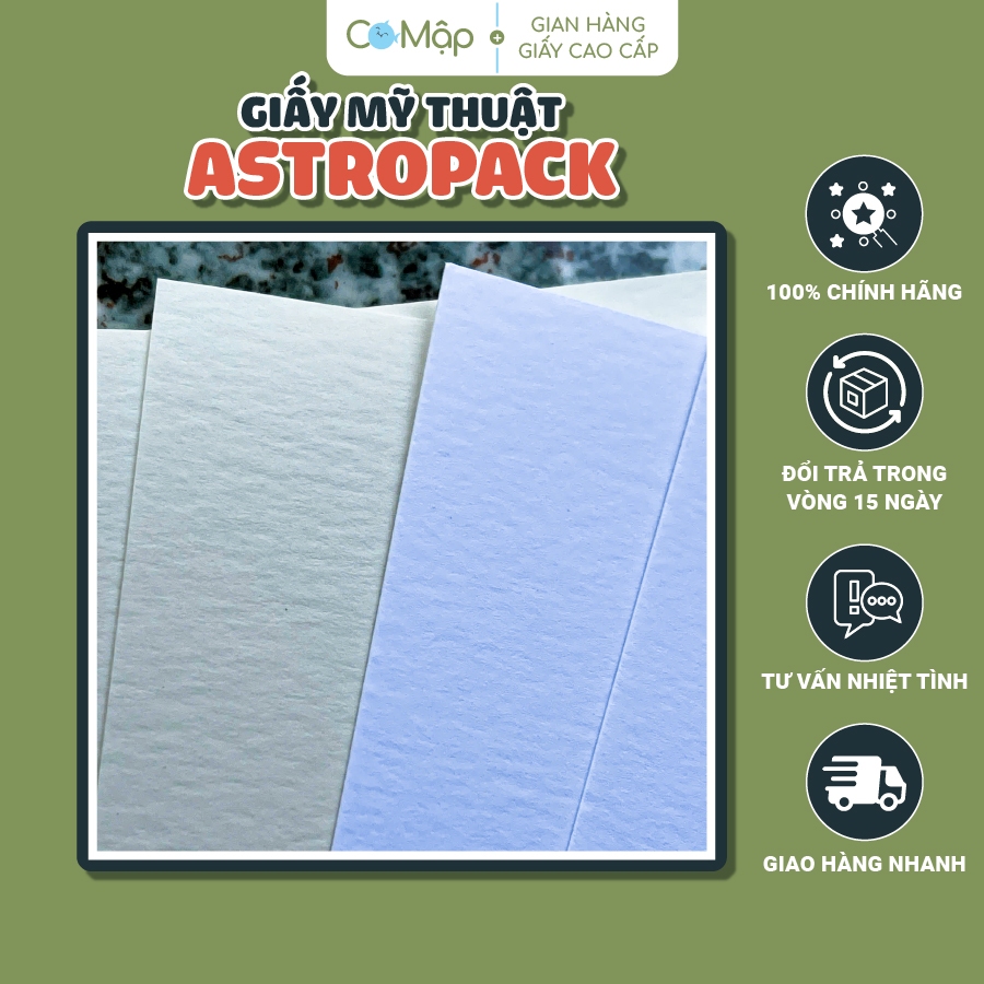 Giấy mỹ thuật Astropack 280gsm và 350gsm - Xấp 10 tờ - Có sẵn khô A5 ...