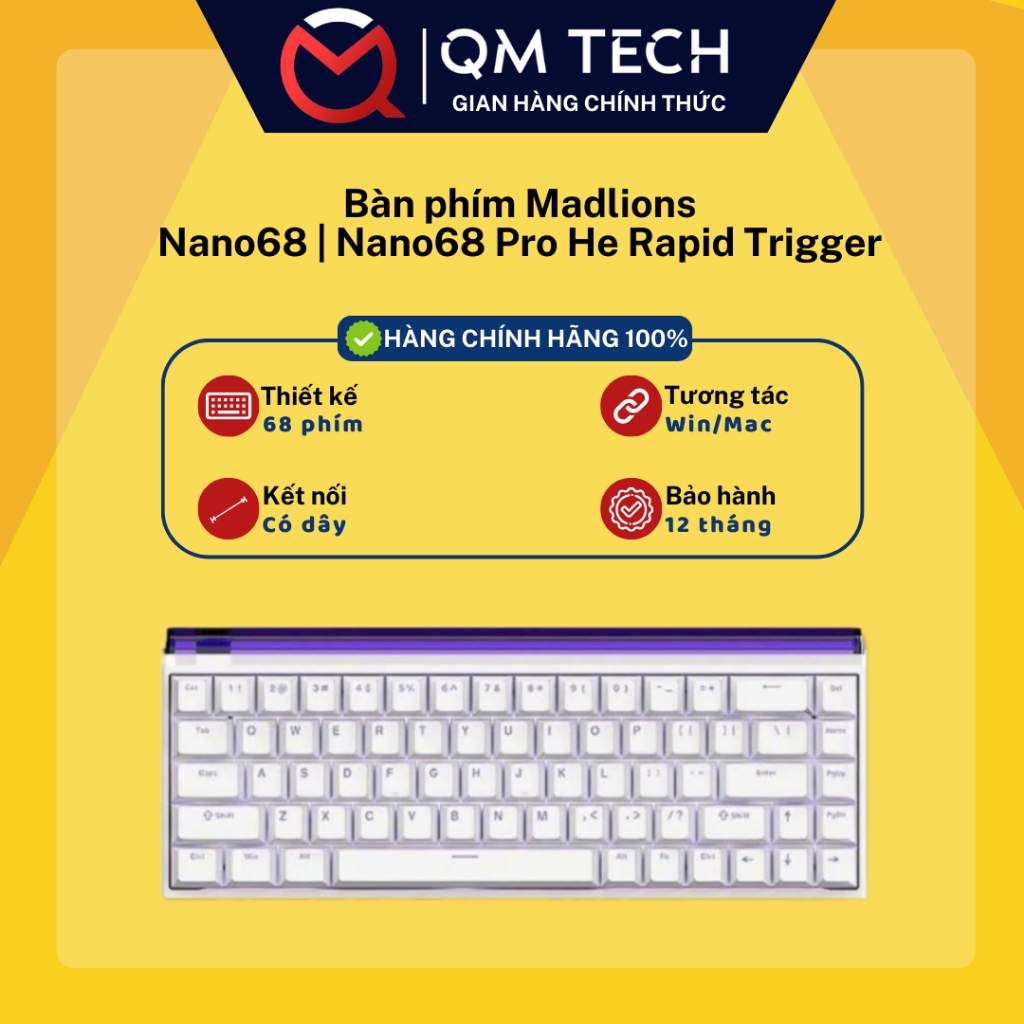 Bàn phím cơ gaming Nano68 / Nano68 Pro Rapid Trigger - QMTECHSTORE ...