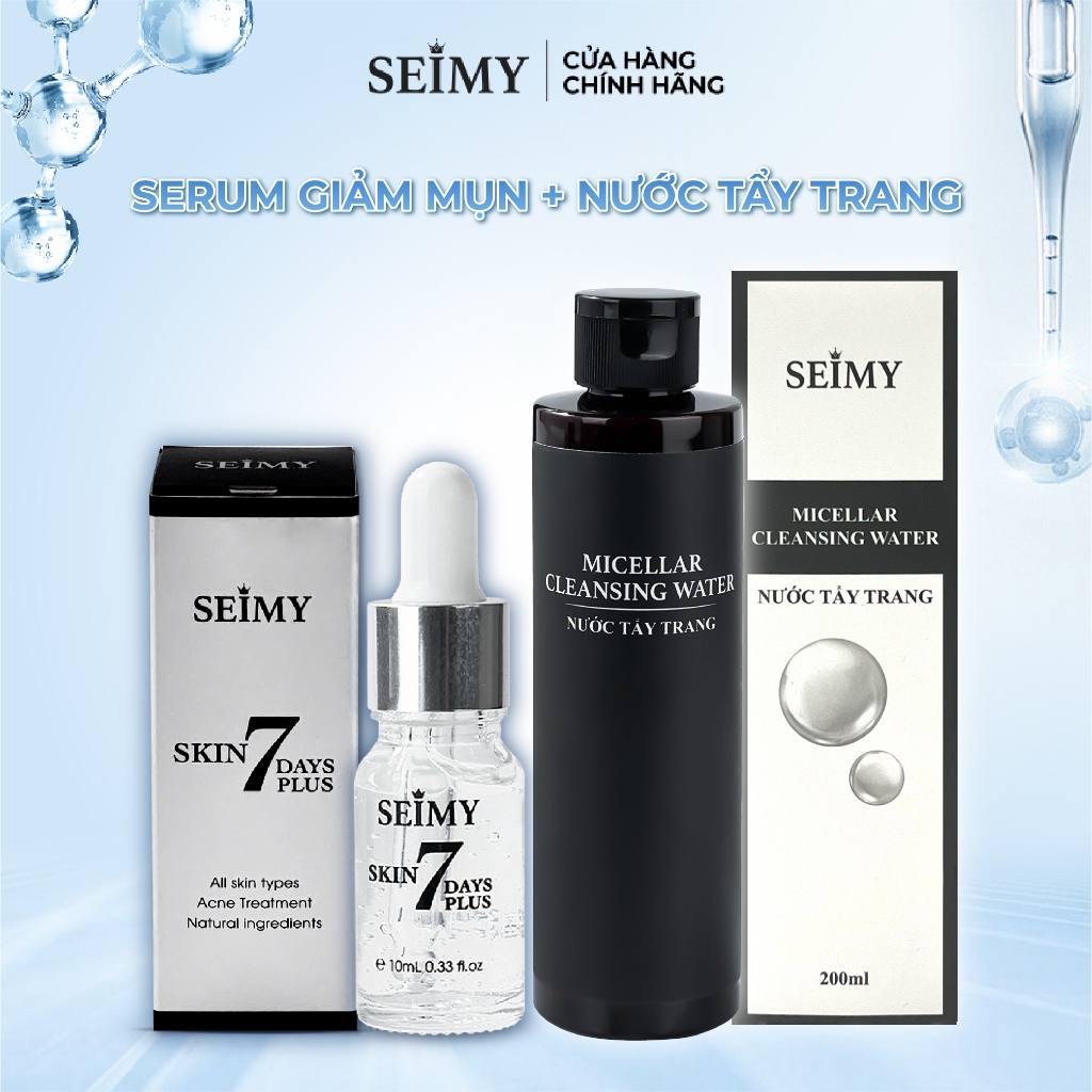 Combo Serum Giảm Mụn Và Nước Tẩy Trang Seimy | Shopee Việt Nam