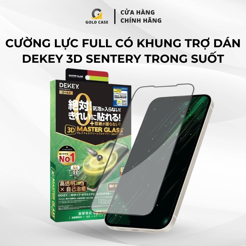 [KHUNG TỰ DÁN] Kính cường lực DEKEY 3D SENTERY phiên bản mới viền mỏng ...