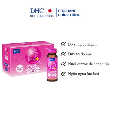 Collagen nước tăng sinh nội thể - DHC Collagen Beauty 7000 Plus (1 lốc 10 chai x 50ml) | Shopee ...
