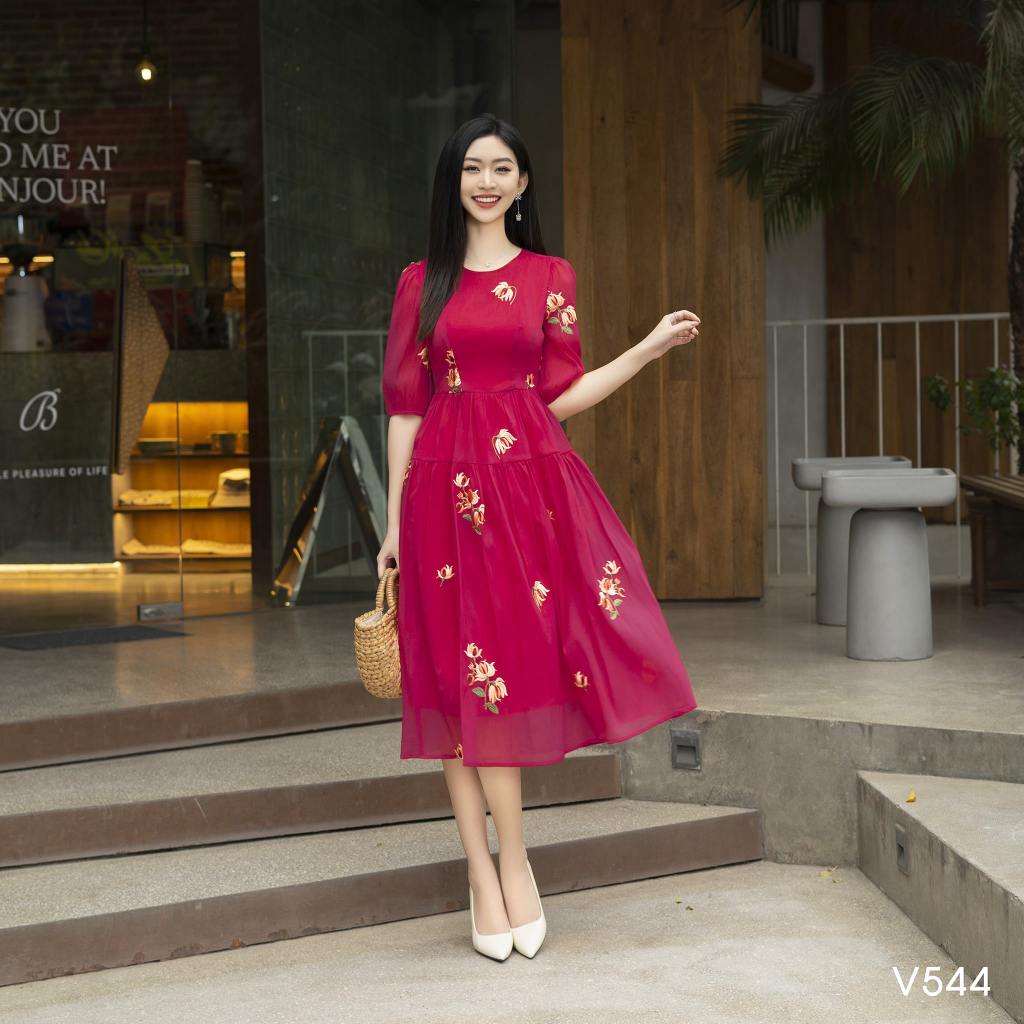 Đầm Suông Dáng Dài, Váy Liền Thân Nhún Eo nhẹ nhàng tay lỡ trẻ trung nữ ...