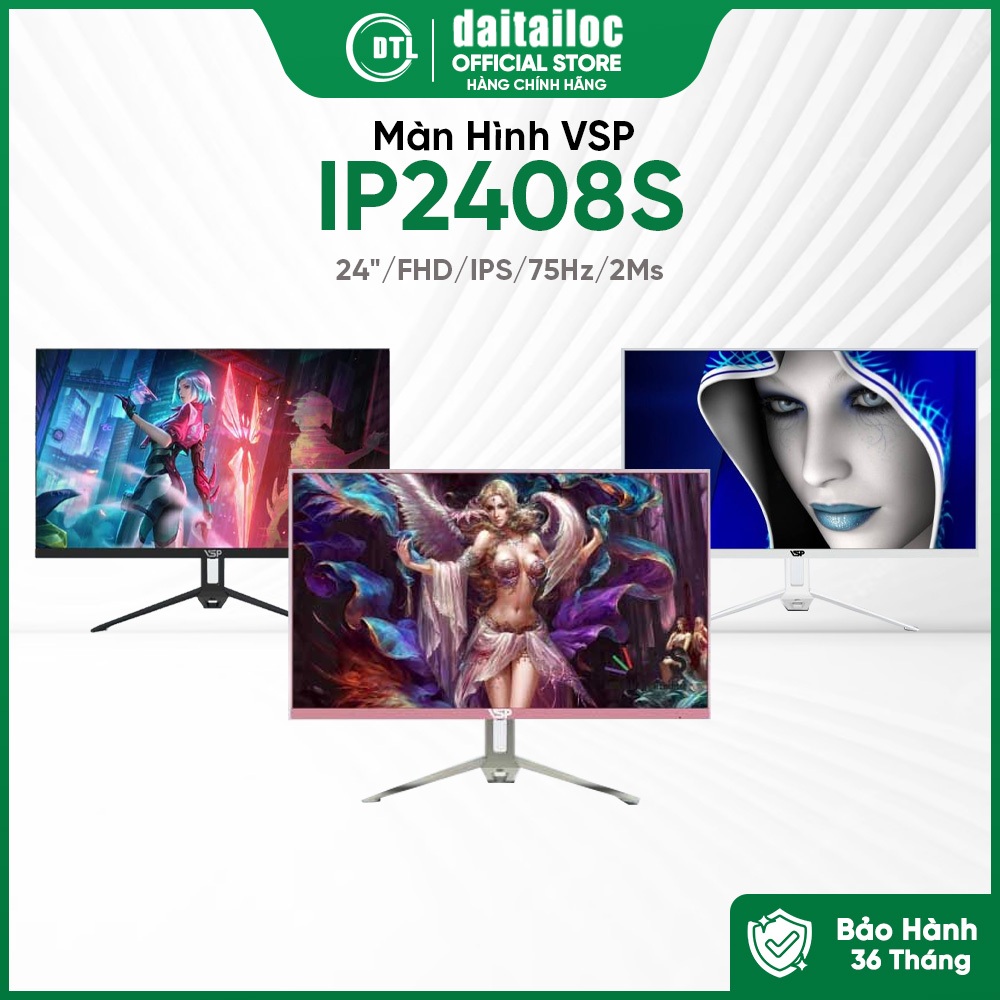 Màn Hình VSP 24" V2408S Black - Pink 24"/FHD/IPS/75Hz/2Ms - Hàng Chính Hãng | Shopee Việt Nam
