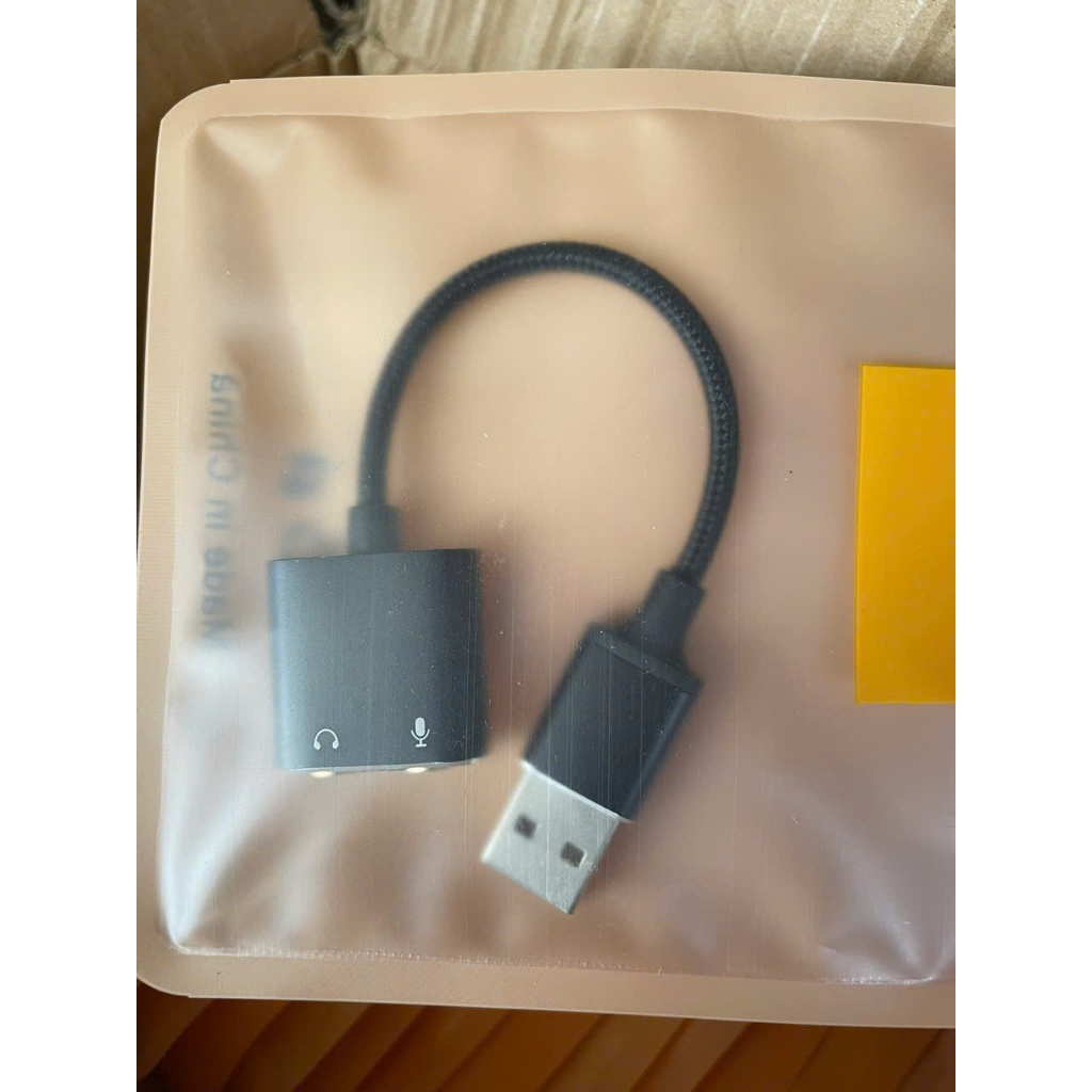 USB âm thanh - Cáp chuyển từ cổng USB ra audio 3.5mm hỗ trợ Mic và Tai ...