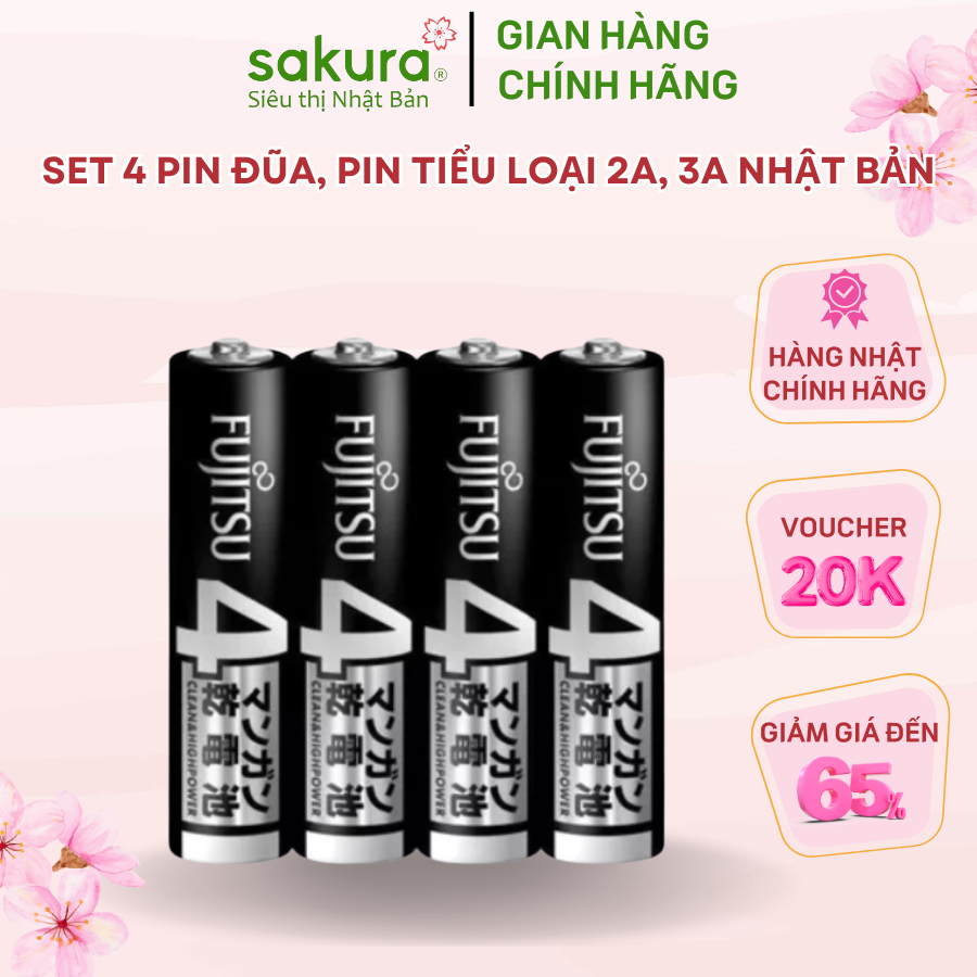 Set 4 pin đũa, pin tiểu loại 2A, 3A Nhật Bản | Shopee Việt Nam