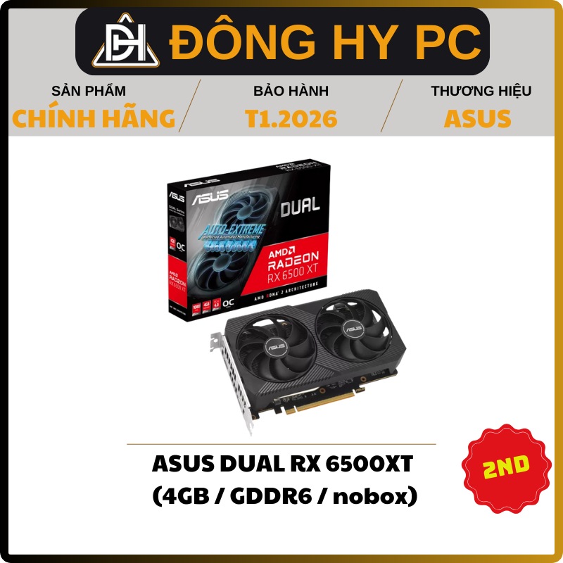 VGA card màn hình ASUS DUAL RX 6500XT 4GB 2ND | Shopee Việt Nam