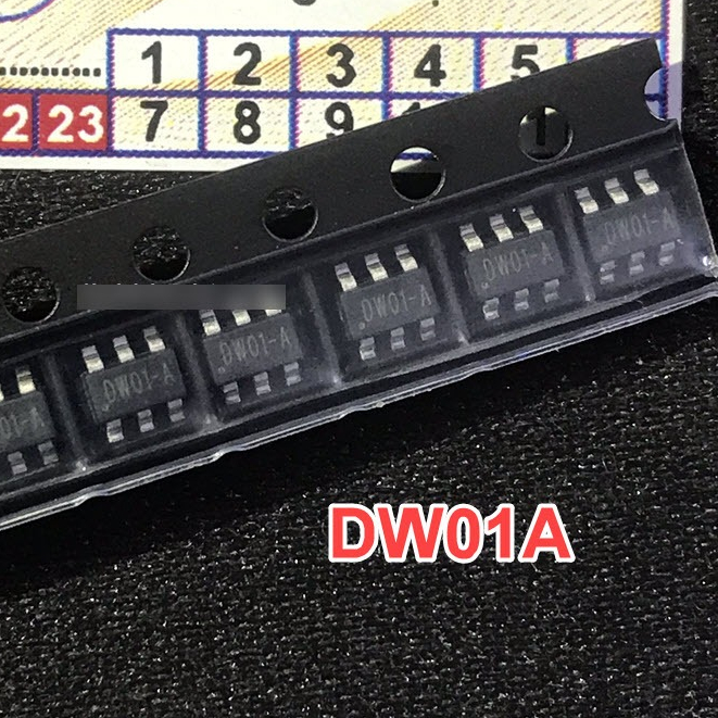 Túi 5 con DW01 IC DW01-A SOT-23-6 (SMD) bảo vệ sạc pin tương đương ...