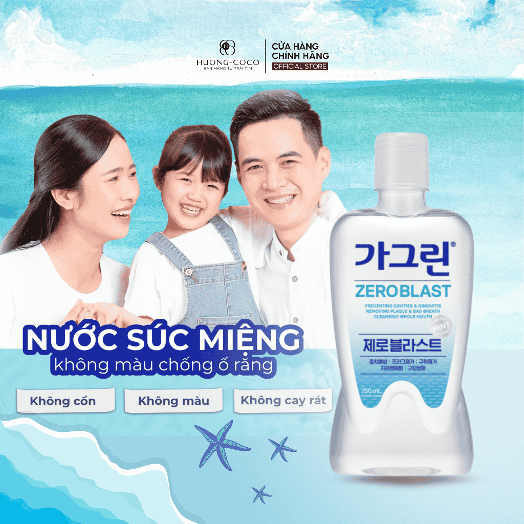 Nước Súc Miệng Garglin ZeroBlast 750ml – Hơi Thở Thơm Mát, Không Cồn | Shopee Việt Nam