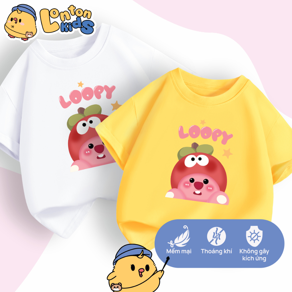 Áo thun trẻ em tay ngắn LONTON.KIDS cho bé trai, bé gái từ 3-14 tuổi ...