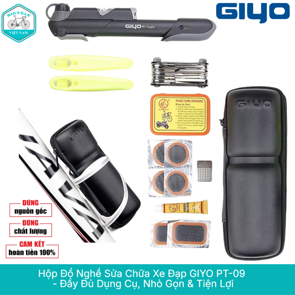 Túi đựng đồ nghề xe đạp GIYO kèm dụng cụ sửa chữa | Shopee Việt Nam
