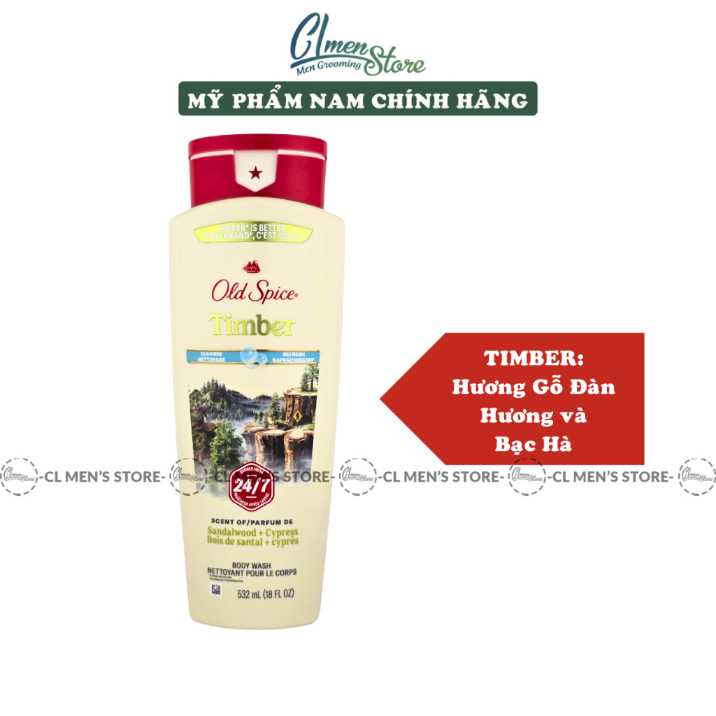 Sữa tắm Old Spice Timber Body Wash – 473ml | Shopee Việt Nam