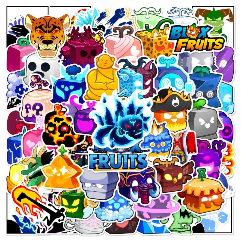Hình dán Blox Fruit, stickers Blox Fruit ( combo 30-60 stickers, ngẫu ...