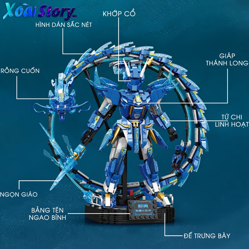 Đồ chơi lắp ráp, mô hình robot rồng Aobing Dragon size lớn mã K2028 ...