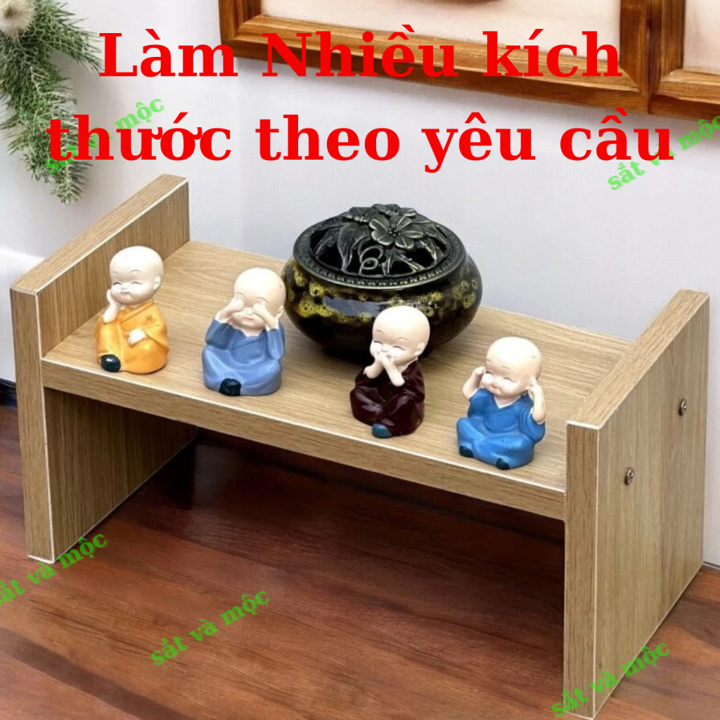Kệ gỗ để bàn mini dễ thương, cứng cáp, Giá gỗ để bàn làm việc, bàn học ...