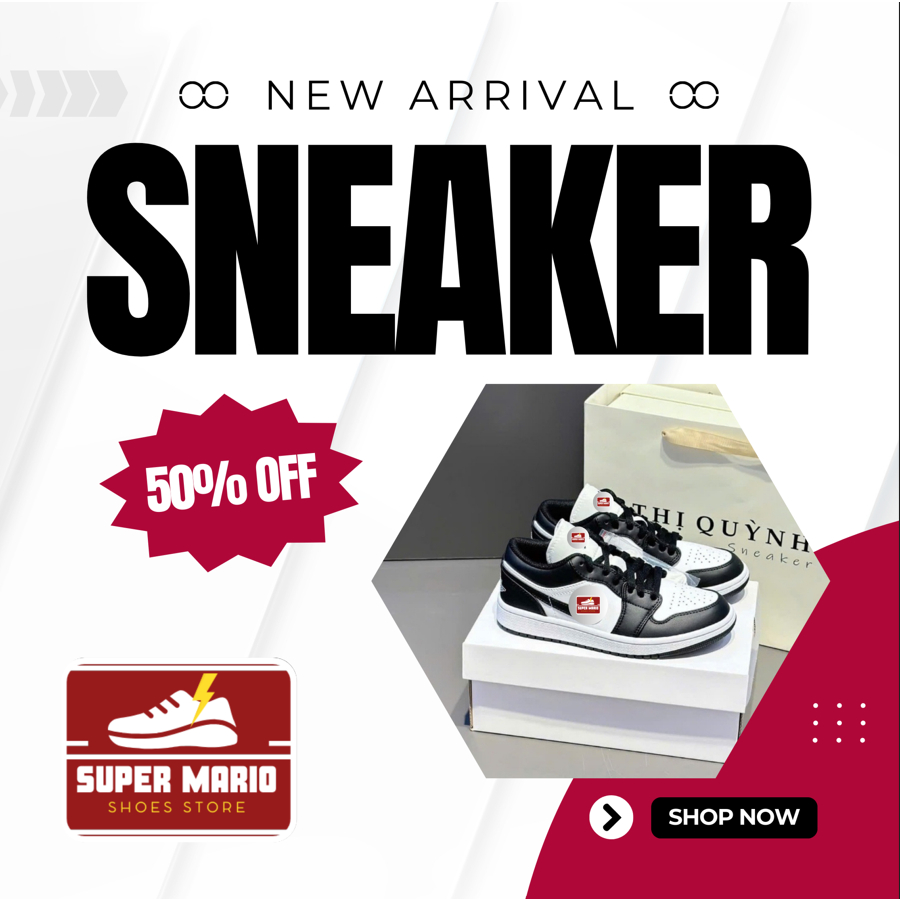 Giày Thể Thao Nam Nữ JD1 Đen Trắng, Giày Sneaker JD1 Đen Trắng Phong ...