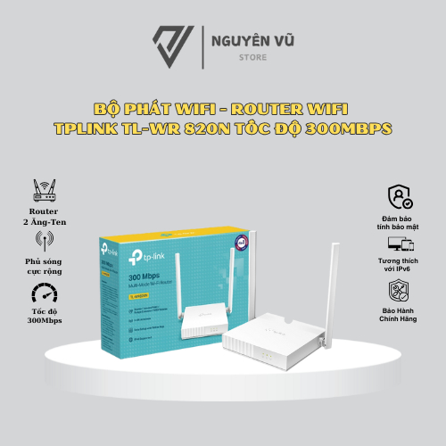 Bộ phát WiFi - Router WiFi TPlink TL-WR 820N tốc độ 300Mbps | Shopee ...