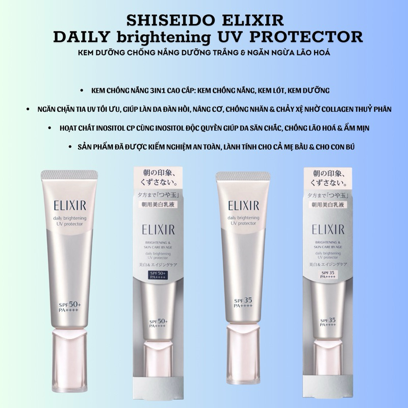 Tinh chất dưỡng da chống nắng Elixir Day Care Revolution Shiseido Skin Care By Age SPF 50+/SPF30 ...