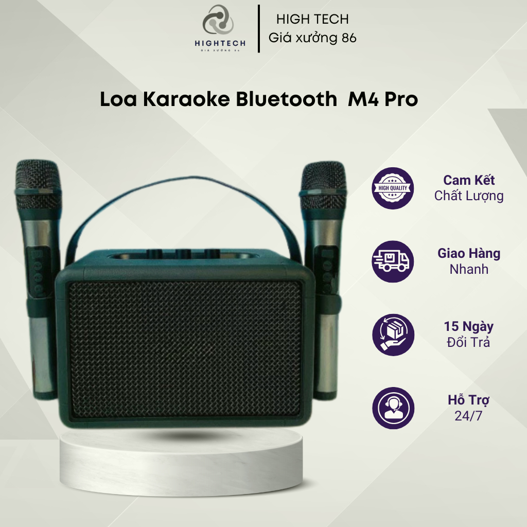 Loa karaoke M4 PRO tặng 2 mic, loa karaoke mini công suất lớn 40W, loa ...