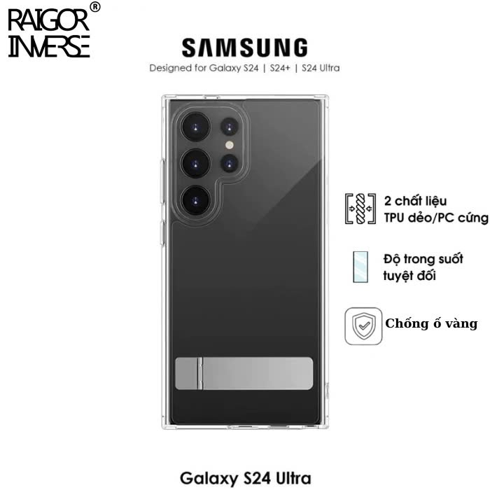 Raigor Inverse Crystal Case - Ốp lưng trong sốt kèm kệ đỡ cho SAMSUNG ...