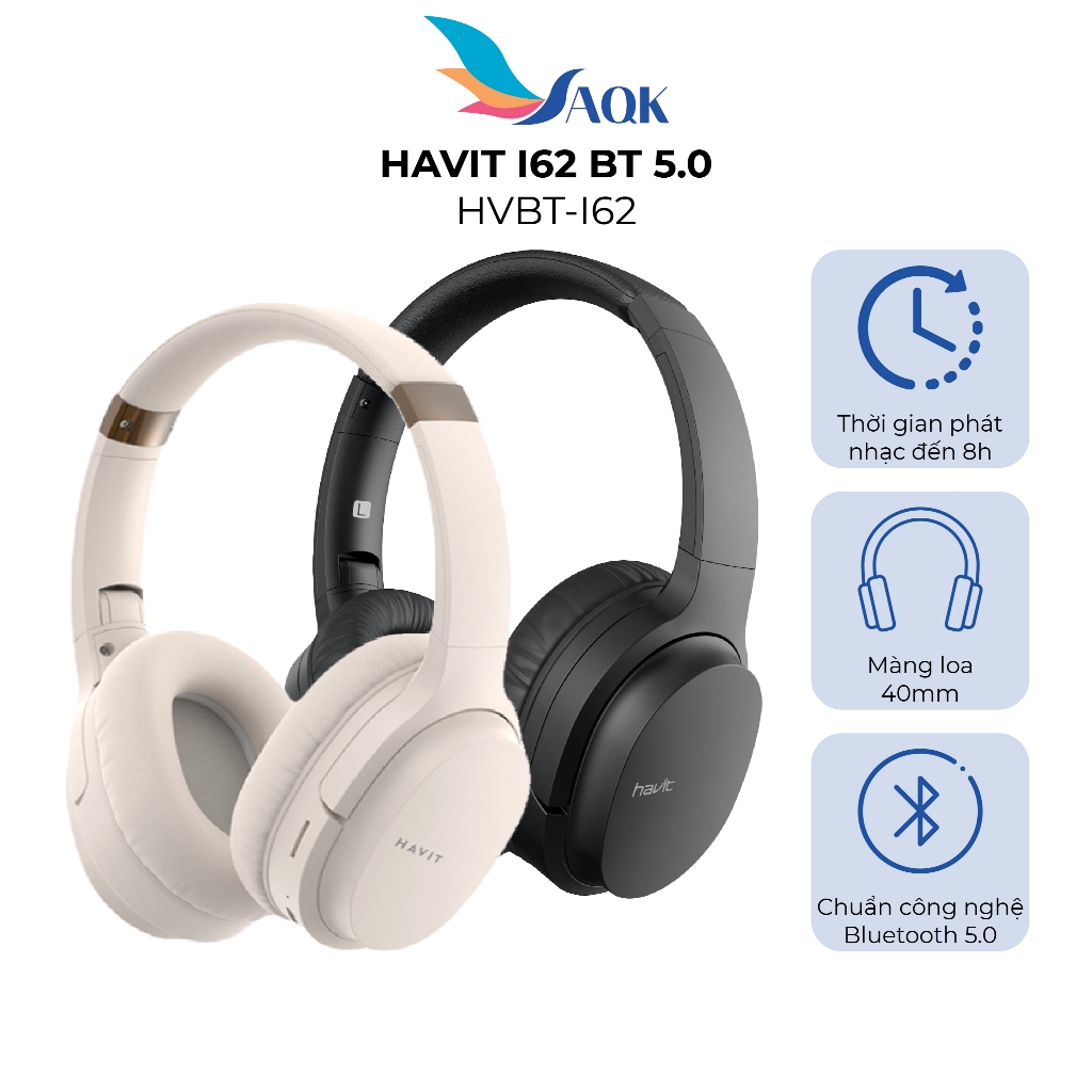 Tai nghe chụp tai Bluetooth Havit i62 BT 5.0 HVBT-I62 - Hàng chính hãng | Shopee Việt Nam