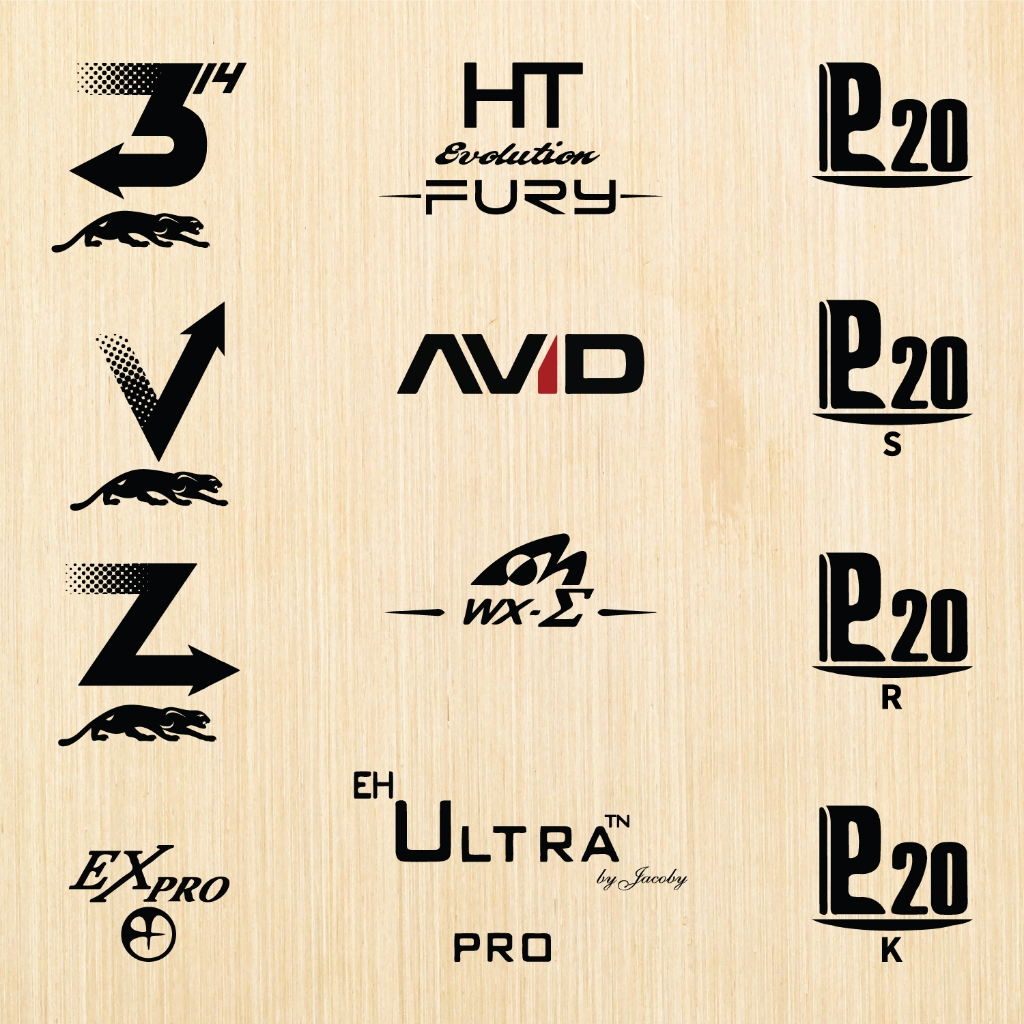 Sticker, tem dán, hình dán NGỌN CƠ các thương hiệu Bida, Billard màu ...