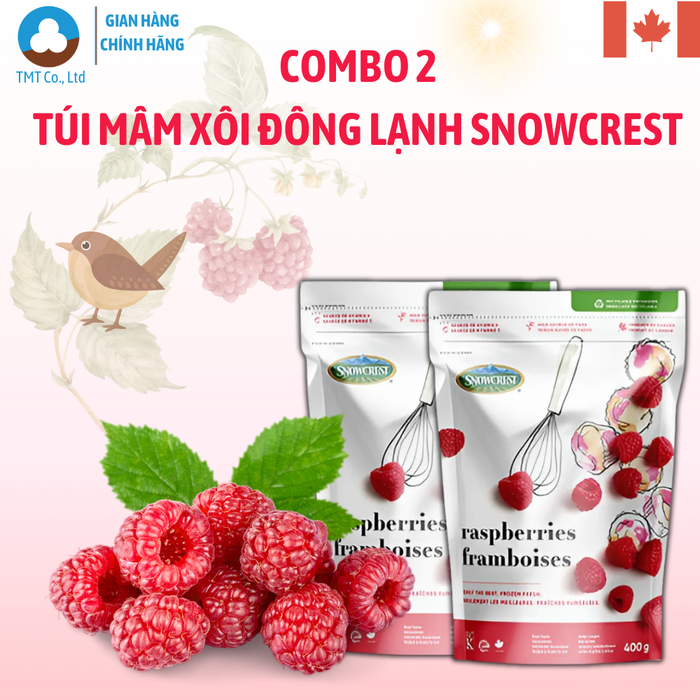 Combo 2 túi Mâm xôi đỏ ( Phúc bồn tử) đông lạnh Snowcrest 400g x2 nhập khẩu Canada | Shopee Việt Nam