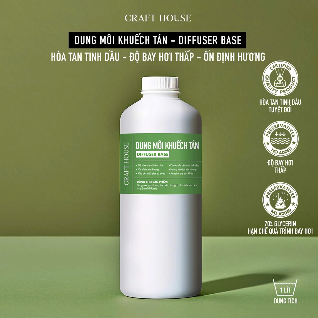 Dung Môi Khuếch Tán, Xịt Phòng Không Chứa Cồn Craft House Diffuser ...