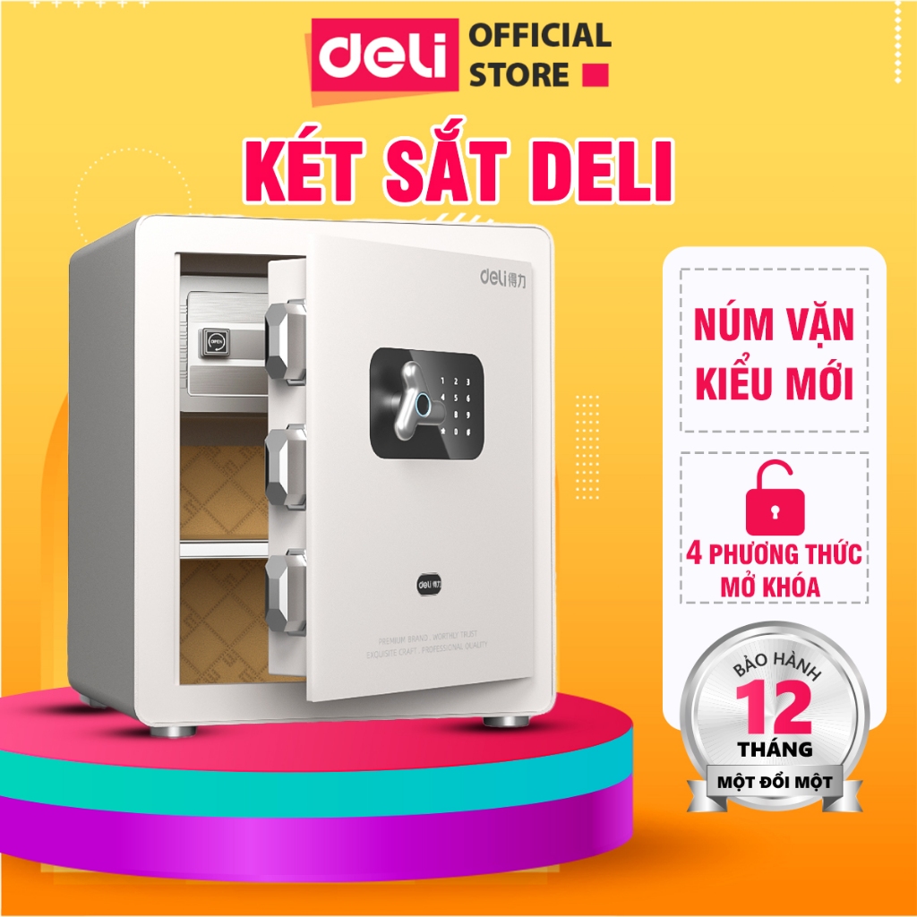 Két Sắt Vân Tay Deli Thông Minh Chống Cháy An Toàn Cho Gia Đình Két Sắt ...