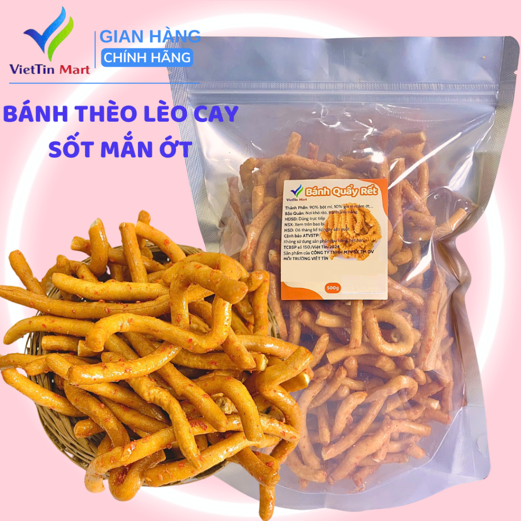 Bánh Thèo Lèo Cay Sốt Mắm Ớt 500g VietTin Mart | Shopee Việt Nam