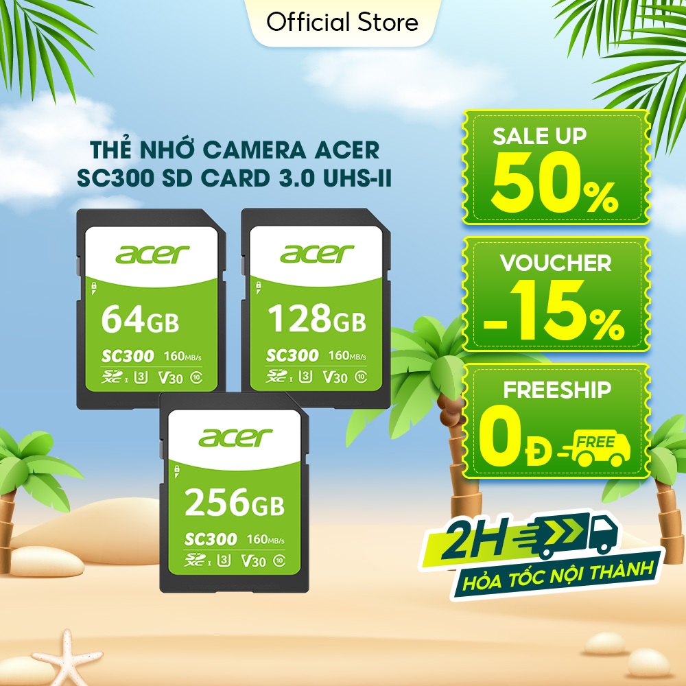 [Mã BMLTB35 giảm đến 35K đơn 99K] Thẻ nhớ máy ảnh Acer SD Card UHS-I ...