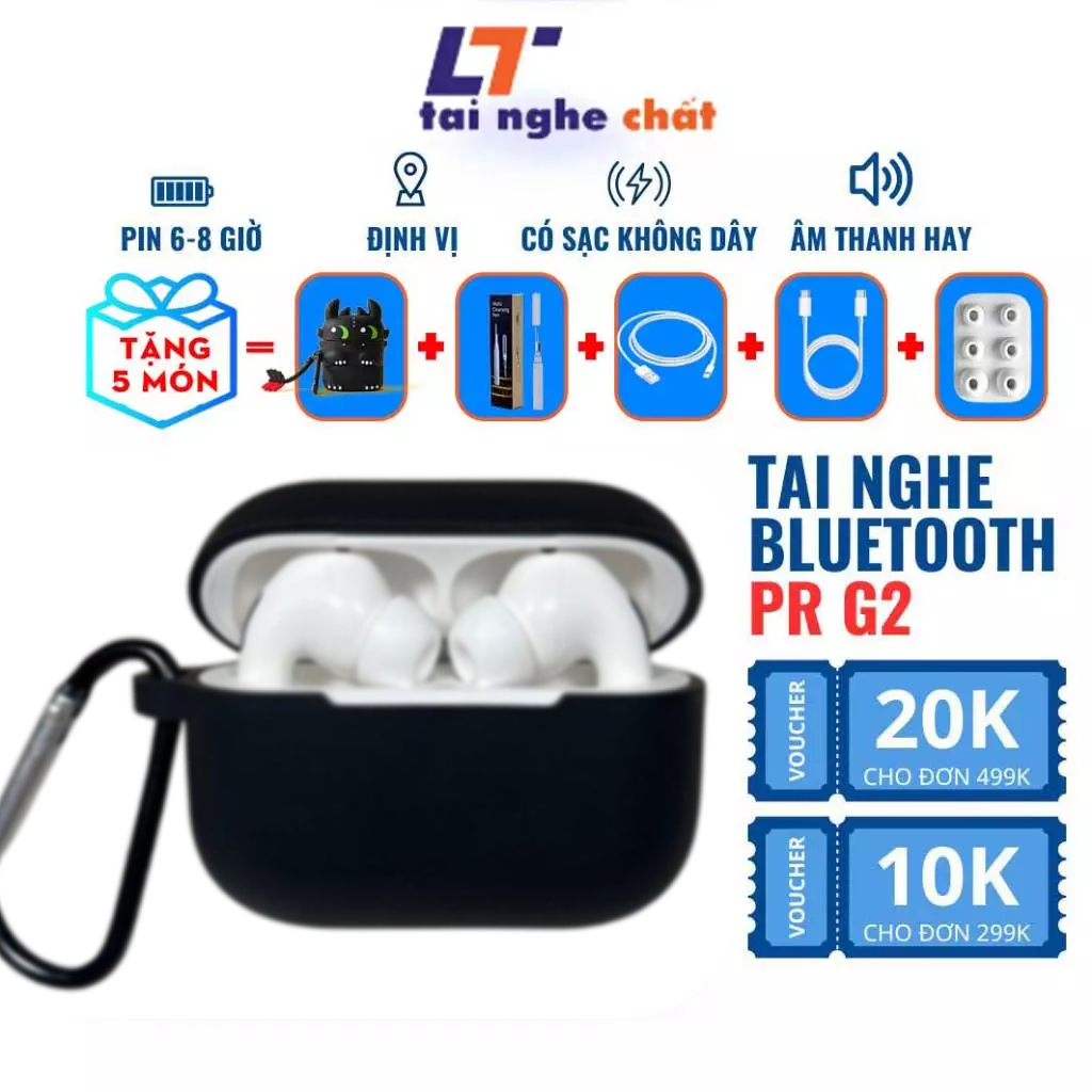 Tai Nghe Bluetooth PRO2 AT Pin Trâu, Tai Nghe Không Dây, Vuốt Tăng Giảm ...