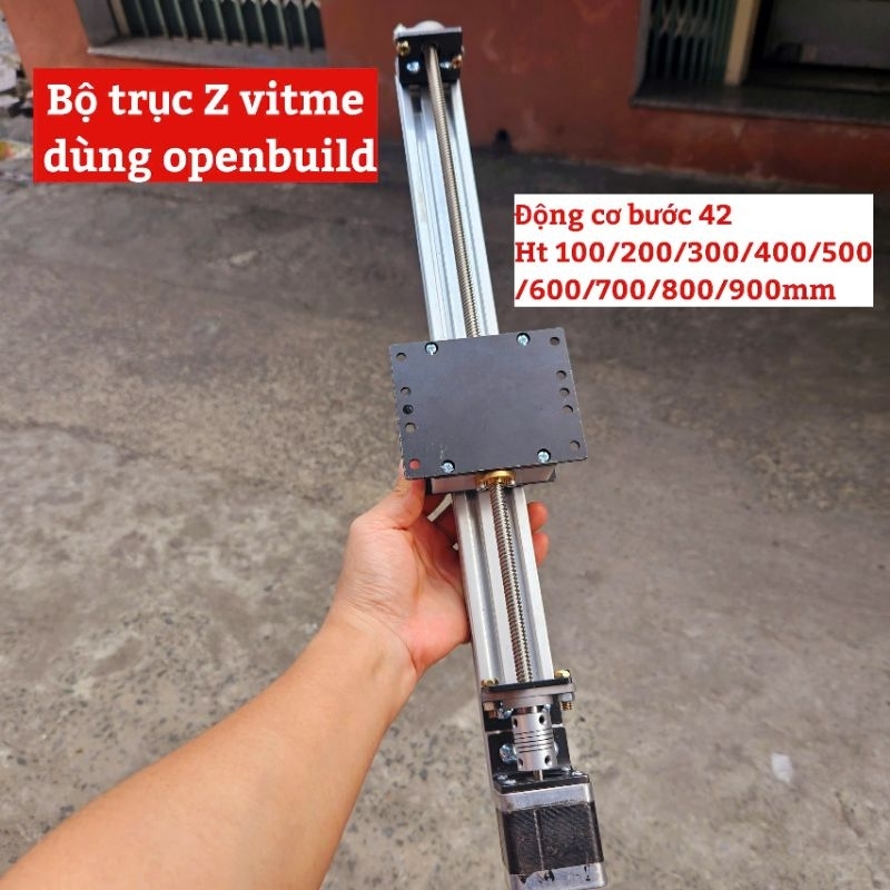 Bộ trục Z vitme dùng con trượt Openbuild [ko rơ] động cơ bước 42 hành trình 100/200/300/400/600 ...