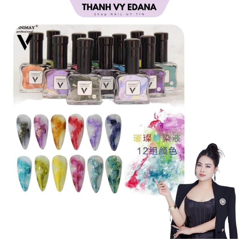 Sét cồn loang nail, Loang cồn sét 12 chai màu [Thanh Vy Nail] | Shopee Việt Nam